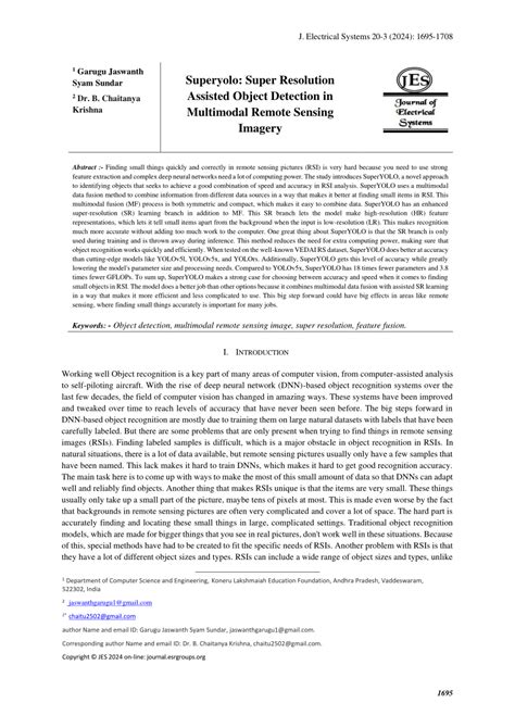 pdf superyolo super resolution assisted object detection in