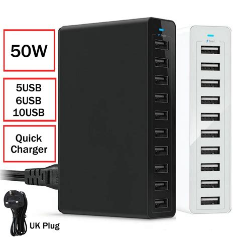 Multi Port Charger Usb A Power W Charge Station Port Usb Charger Shopee