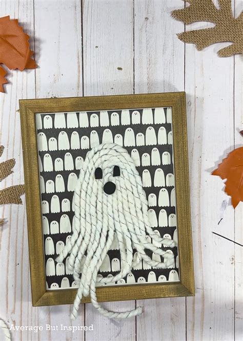 Diy Yarn Ghost Art A Macrame Look Halloween Decoration
