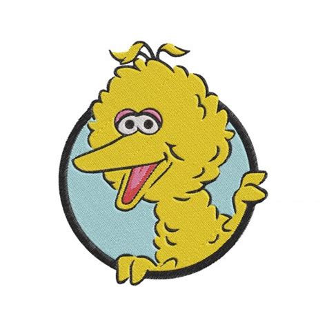 Big Bird Yellow Happy Smile Through A Circle And His Friends Of Elmo