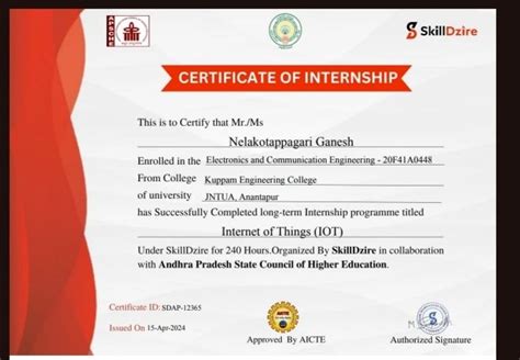 Garladinne Ganesh On Linkedin Skilldzire Iot Internship