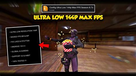 CONFIG ULTRA LOW 144P MAX FPS IN COD MOBILE FIX LAGS FIX STUTTER