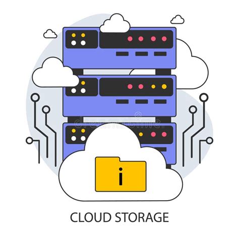 Cloud Storage Virtual Data Servers And Secure Cloud Technology Stock