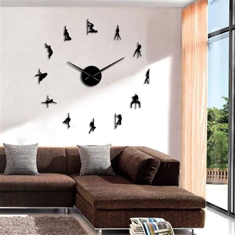 Pole Dance Diy Horloges Murales G Antes Filles Sexy D Capant Miroir
