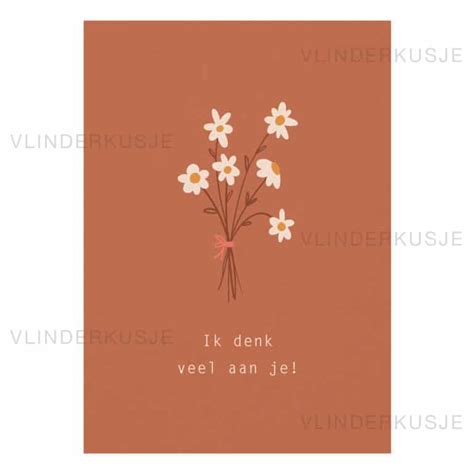 Ansichtkaart Ik Denk Aan Je Vlinderkusje