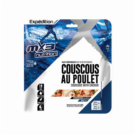 Comer Bien De Excursión Cuscús De Pollo Liofilizado Mx3