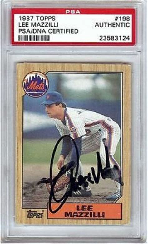 Lee Mazzilli Baseball Slabbed Autographed Cards