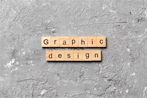Graphic Design Word Written On Wood Block Graphic Design Text On Cement Table For Your Desing