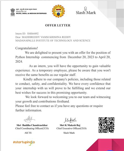 vamsi krishna reddy maddireddy on linkedin slashmark aicte