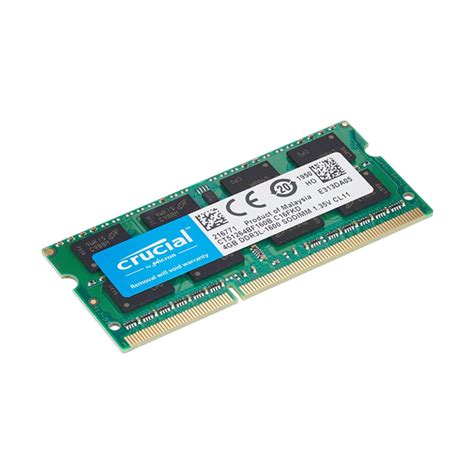 Crucial 4gb Single Ddr3 Ddr3l 1600 Mt S Pc3 12800 Unbuffered Sodimm