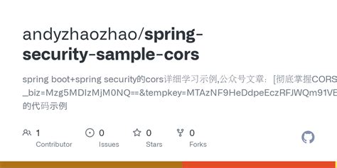 github andyzhaozhao spring security sample cors spring boot spring