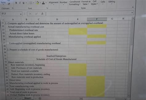 Solved 1 Compute A Predetermined Overhead Rate