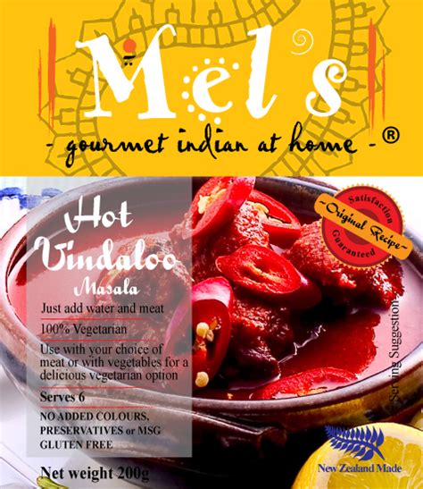Mels Hot Vindaloo Masala Mels Gourmet Foods Ltd