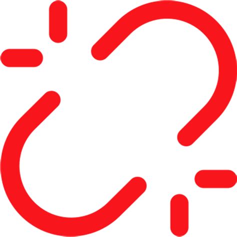 broken light red color link icon png vector pngfreepic