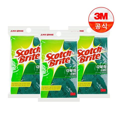 3m 다목적 수세미대 1입찌든때세척용 3개세트 티몬