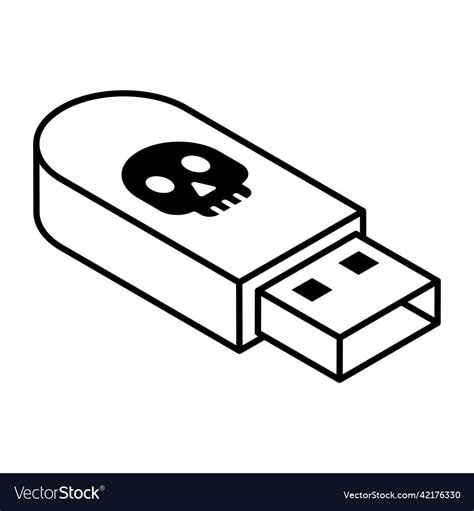 Usb Hack Royalty Free Vector Image Vectorstock