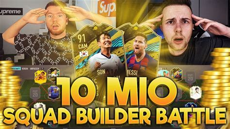 Fifa 20 10 Mio Coins Squad Builder Battle Vs Gamerbrother 😱🔥 Youtube