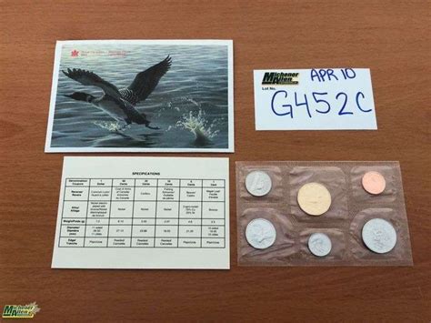 1994 Uncirculated Royal Canadian Mint Coin Set Michener Allen