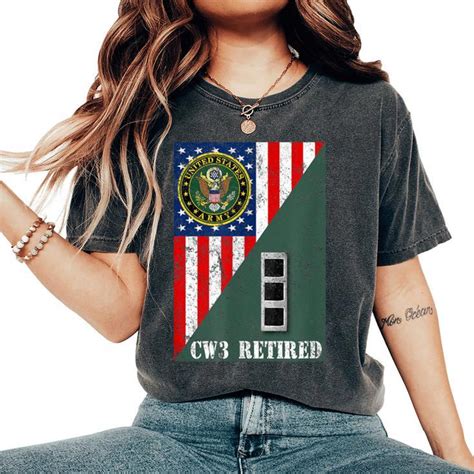 Retired Army Chief Warrant Officer Cw3 Half Rank And Flag Women S