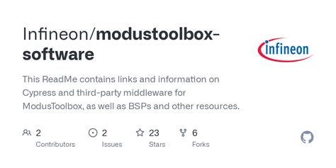 Github Infineonmodustoolbox Software This Readme Contains Links And