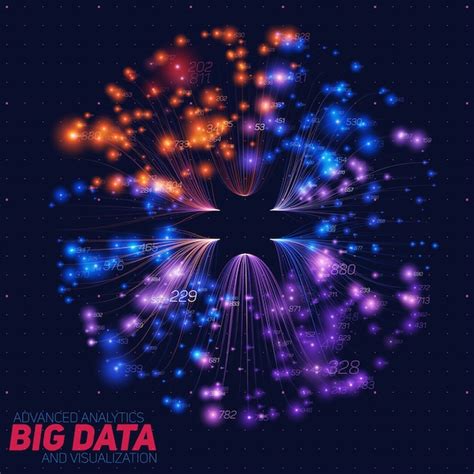 Free Vector Abstract Big Data Visualization Abstract Glowing