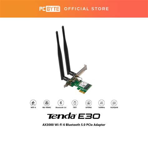 Tenda E30 AX3000 Wi-Fi 6 Bluetooth 5.0 PCIe Adapter | Lazada