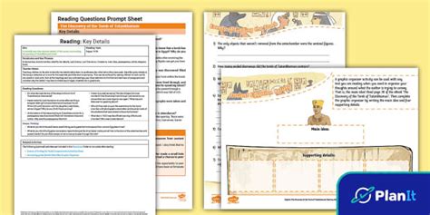 Year 5 The Discovery Of The Tomb Of Tutankhamun Reading L3