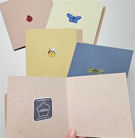 Handmade Embroidered Set Of Notelets Ladybird Folksy