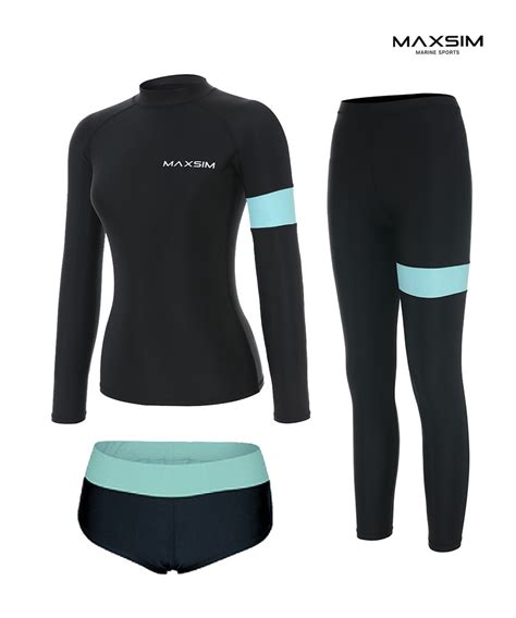 포스티 여성 긴팔티셔츠 래쉬가드 상의 레깅스 숏팬츠 수영복