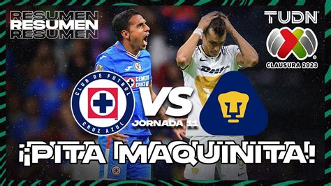 Resumen Cruz Azul Vs Pumas Liga Mx Cl2023 J11 Tudn Youtube