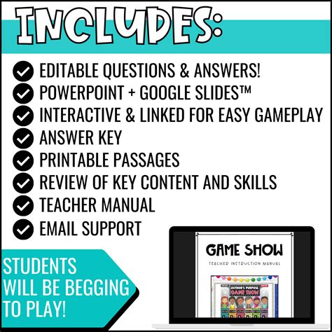 Nonfiction Text Structure Game Show Test Prep Reading Review Game