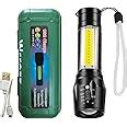 Wrrozz Led Flashlight Rechargeable USB Mini Torch Light Ultra Brightest Small Flash Light