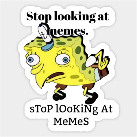 Spongebob Mocking Spongebob Sticker Teepublic