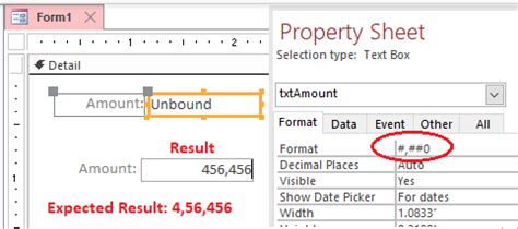 Access Textbox Custom Number Format Stack Overflow