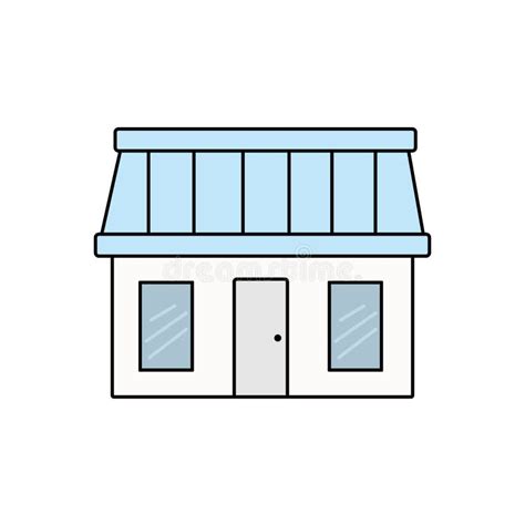 Simple Store Building Vector Illustration Design Elements Stock Vector