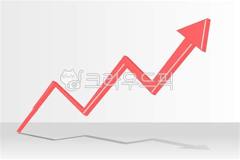 화살표 빨강 주식 상승 그림자 사진이미지일러스트캘리그라피 Murmur작가