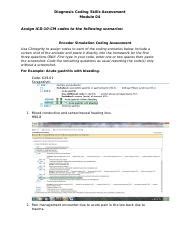 AM4 Docx Diagnosis Coding Skills Assessment Module 04 Assign ICD 10