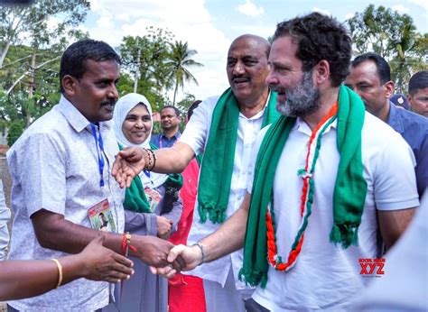 Belgaum Congress Leader Rahul Gandhi During A Public Meeting Ahead