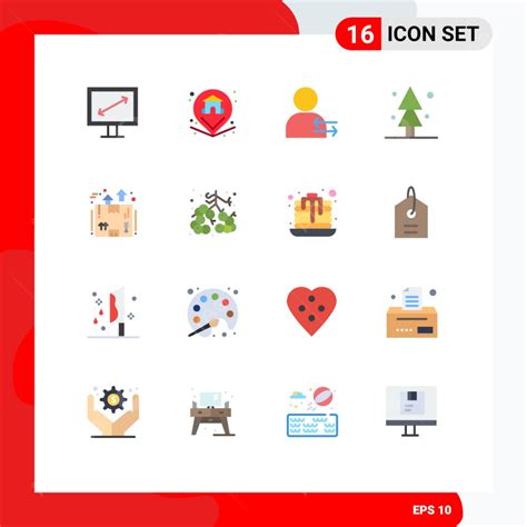 물류용 16개의 상업용 평면 색상 팩 세트 꾸러미 에 대한 벡터 Png 일러스트 및 벡터 에 대한 무료 다운로드