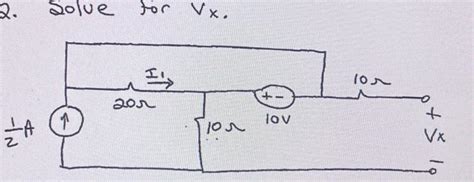 1 2 solve for v x using the branch current method