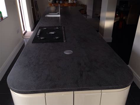 Corian Lava Rock Island Worktop For Stylish Kitchen Design