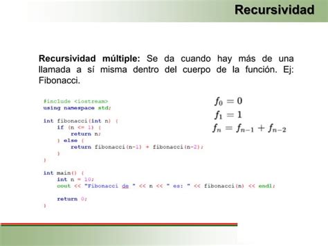 Generalidades Tipos Y Ejemplos De Recursividad PPT