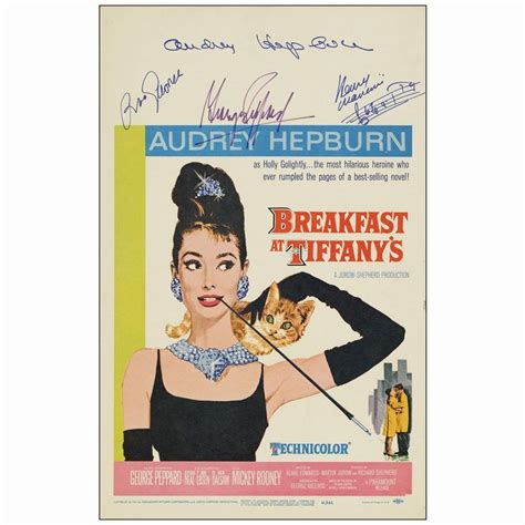 Lot 33 Breakfast At Tiffanys Window Card 14 X 22 Autographed By