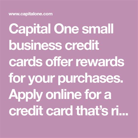 Capital One Small Business Credit Cards Offer Rewards For Your