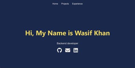 Wasif Khan On Linkedin Portfolio Webdevelopment React