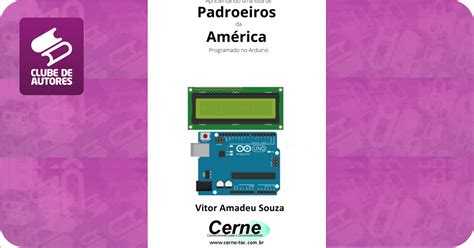 apresentando uma lista de padroeiros da américa com display lcd programado no arduino por vitor