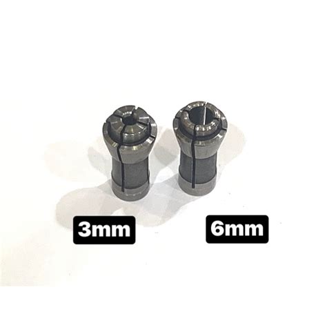 蓋倫五金 氣動刻磨機用夾頭 筒夾 3mm 6mm 彈性夾頭 刻磨機 研磨機 雕刻機 蝦皮購物