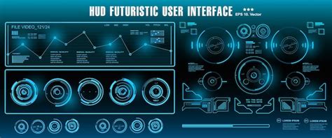 Scifi Futuriste Hud Tableau De Bord Affichage écran De Technologie De
