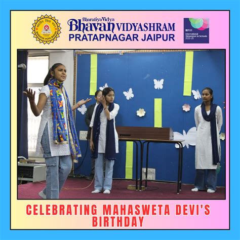 Bvb Vidyashram Pratapnagar On Linkedin Mahashwetadevi Bvbvpn Jaipur