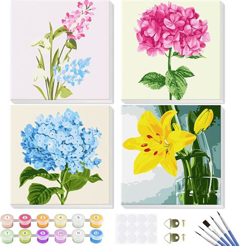 Genius Maker Paint By Number For Adults Beginners 4 Pack
